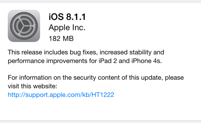 Apple ปล่อย iOS 8.1.1 ปรับปรุงการใช้งานบน iPad 2 และ iPhone 4s แล้ว | techfeedthai