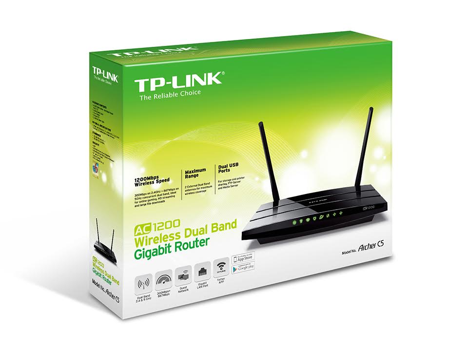 ทีพี-ลิงค์ Wireless Dual Band Gigabit Router Archer C5 รองรับมาตรฐาน ...