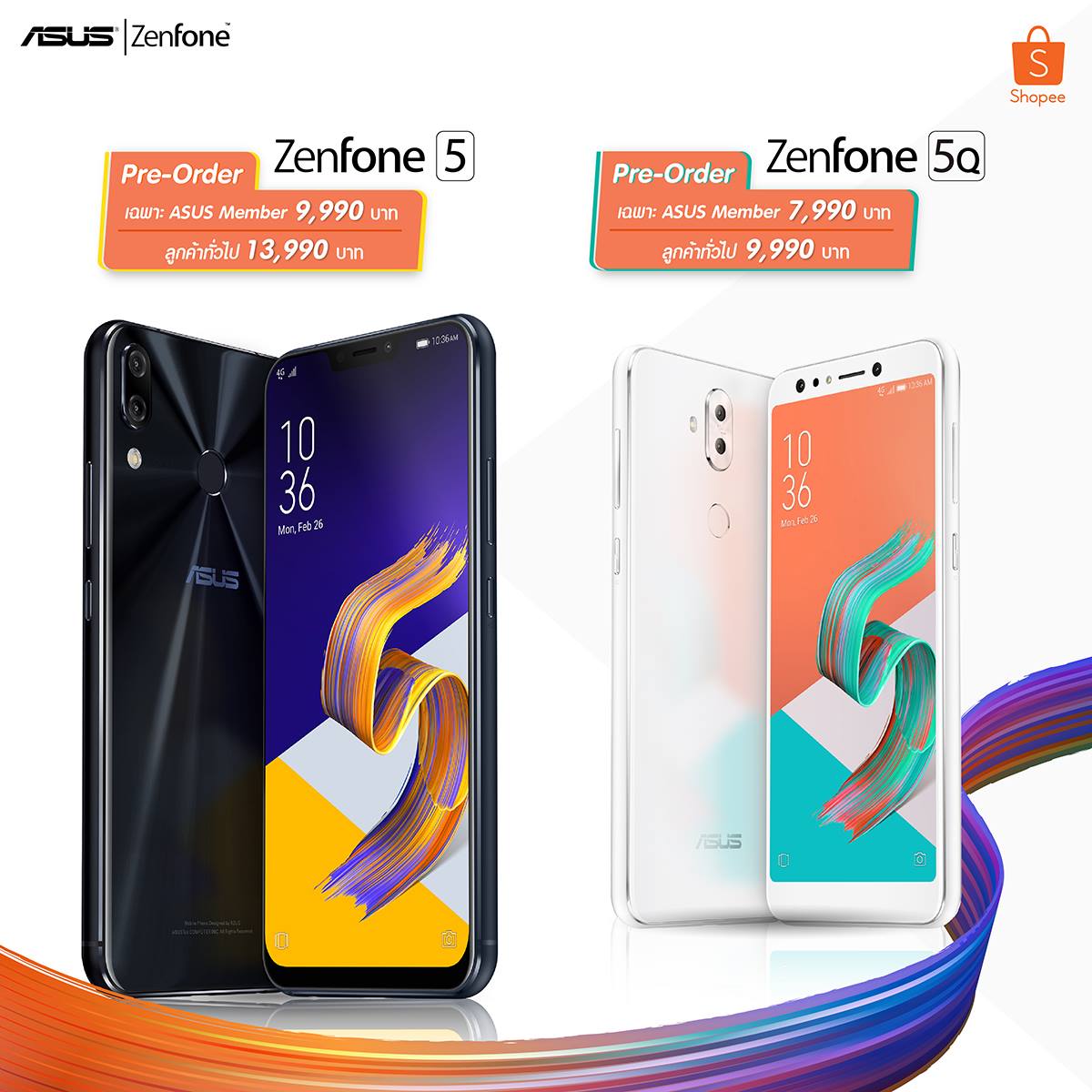ASUS เปิดราคา Zenfone 5 และ Zenfone 5Q ในไทยทางการ พร้อมส่วนลด 4,000 บาทให้ลูกค้าเก่าที่สั่งจอง ...