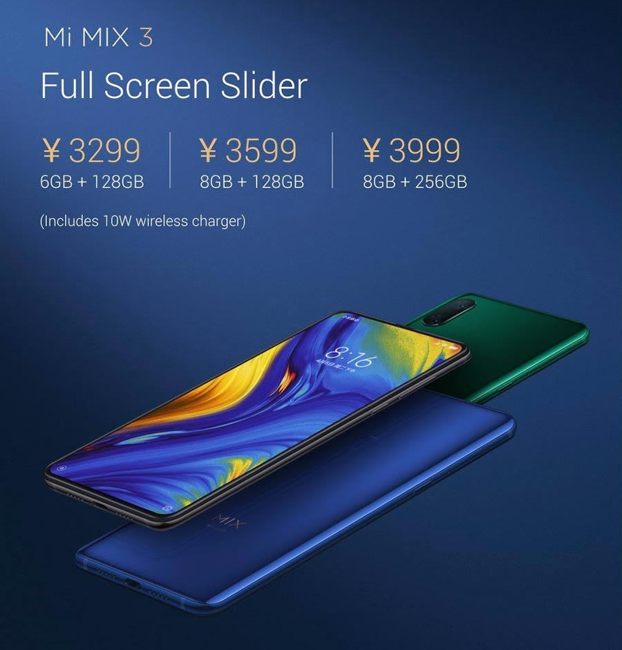 ทางการแล้ว!! Xiaomi Mi MIX 3 มาพร้อม RAM 10GB รองรับ 5G ดีไซน์ไร้กรอบ ซ่อนกล้องเซลฟี่ – Flashfly ...