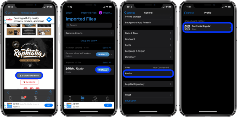 วิธีใช้ Font หรือแบบอักษรที่กำหนดเอง บน iPhone หรือ iPad ที่รันบน iOS 13 และ iPadOS 13 ...