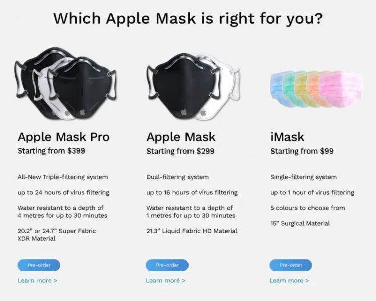 คอนเซ็ปต์หน้ากากอนามัย Apple Mask Pro และ iMask ช่วยป้องกันไวรัส COVID ...