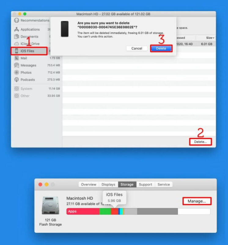 วิธีลบ iOS Files บน Mac เพื่อให้ได้พื้นที่ว่างกลับคืนมา – Flashfly Dot Net