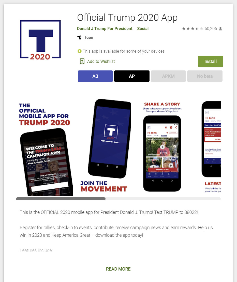แอพแคมเปญหาเสียงของ Donald Trump ถูก Google โล๊ะทิ้งออกจาก Play Store – Flashfly Dot Net