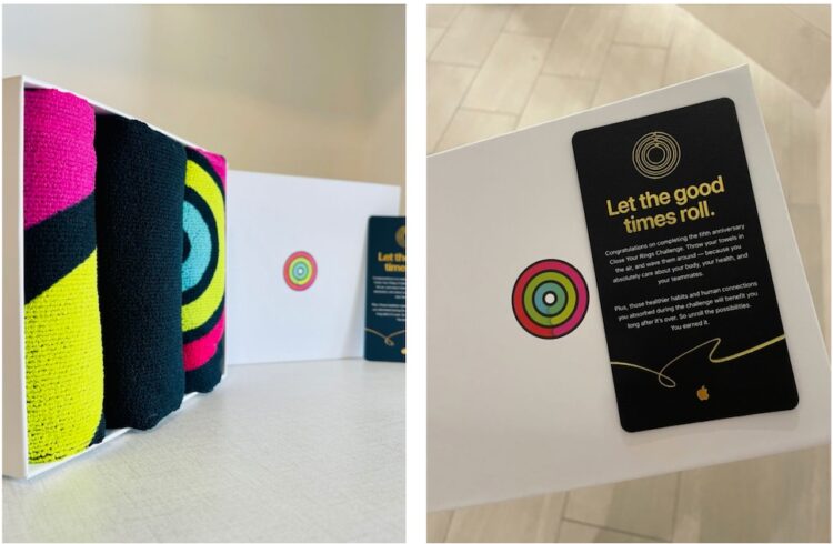 พนักงานของ Apple โชว์ของรางวัลจากกิจกรรม Close Your Rings 2021 ที่หา ...