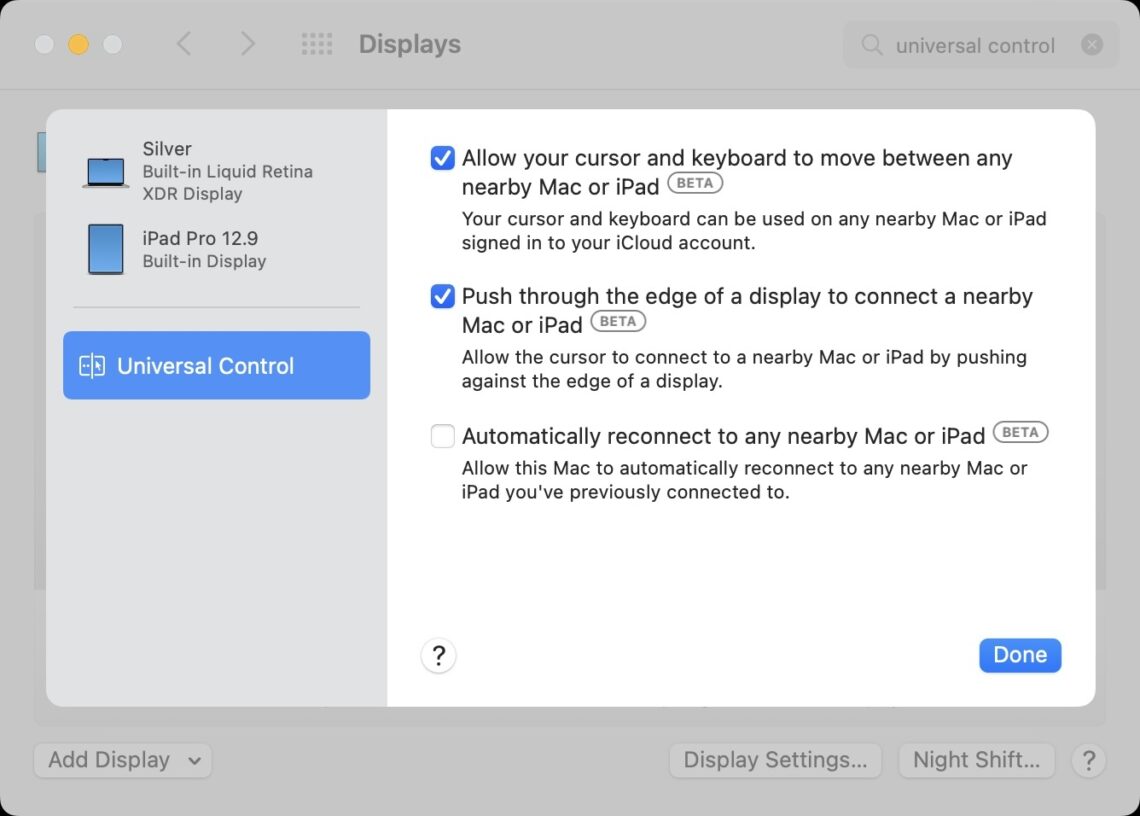macOS Monterey 12.3 beta 3 นำปุ่มเมนูตั้งค่า Universal Control ขึ้นมาใน System Preferences แล้ว ...