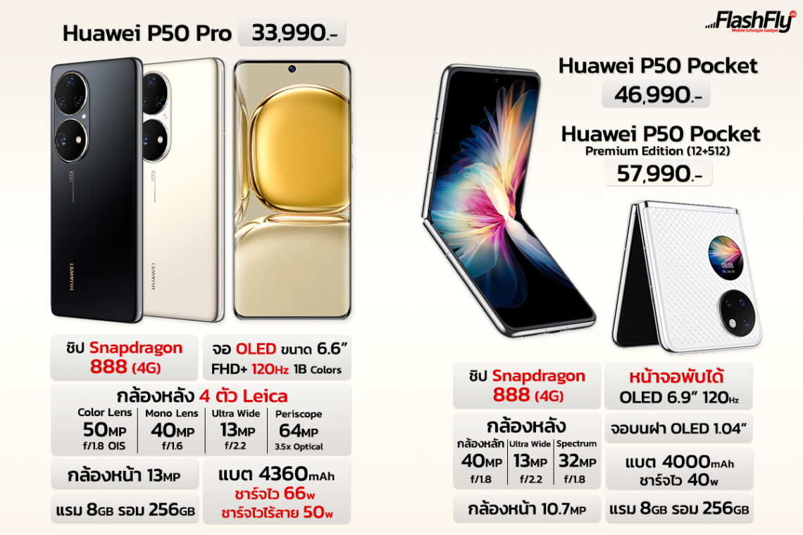 HUAWEI P50 Pro และ HUAWEI P50 Pocket พร้อมให้เป็นเจ้าของแล้ววันนี้ ...