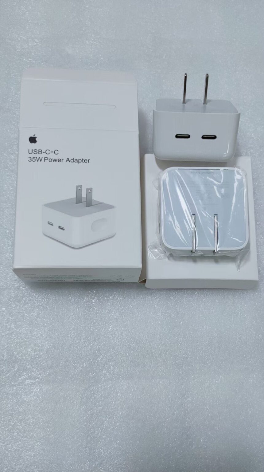 หรือจะมาจริง?? ภาพหลุดหน้ากล่อง Apple 35W Dual USB-C Port Power Adapter ...