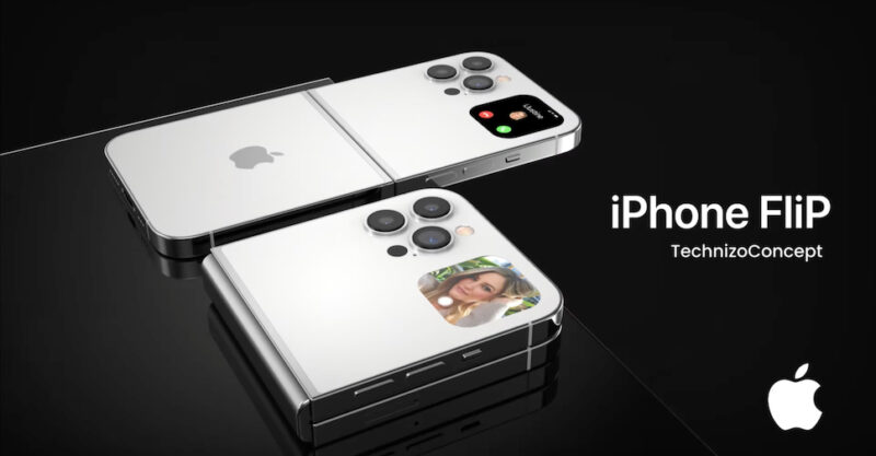 ชมคอนเซ็ปต์ iPhone จอพับได้ iPhone 15 Flip คู่แข่ง Galaxy Z Flip4 ...