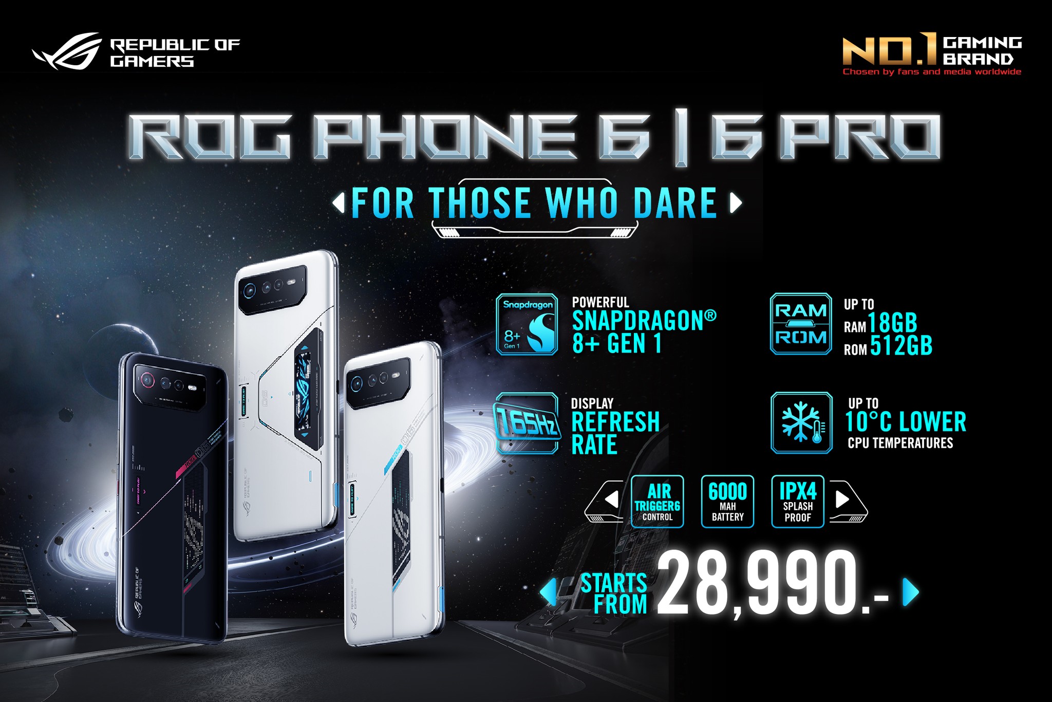 ASUS เปิดตัว ROG Phone 6 และ ROG Phone 6 Pro เกมมิ่งสมาร์ทโฟนที่แรงที่สุดในโลกด้วย Snapdragon 8 ...