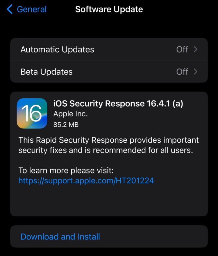 Apple ปล่อยอัพเดท Rapid Security Response ไฟล์ขนาดเล็กโหลดไว สำหรับ ...