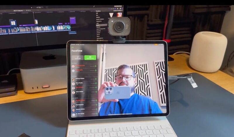 iPadOS 17 รองรับ FaceTime โดยใช้กล้องของจอภาพภายนอกอย่าง Studio Display รวมถึง Webcam ที่ใช้ ...