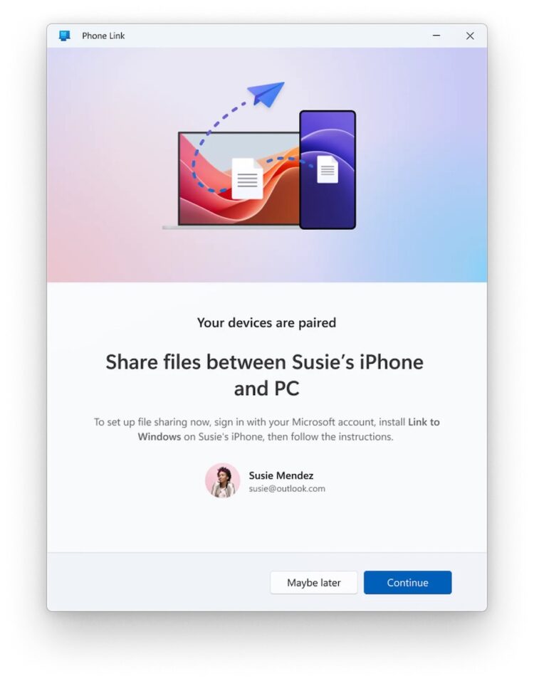 Microsoft เริ่มทดสอบการแชร์ไฟล์ระหว่าง iPhone กับ Windows PC – Flashfly Dot Net